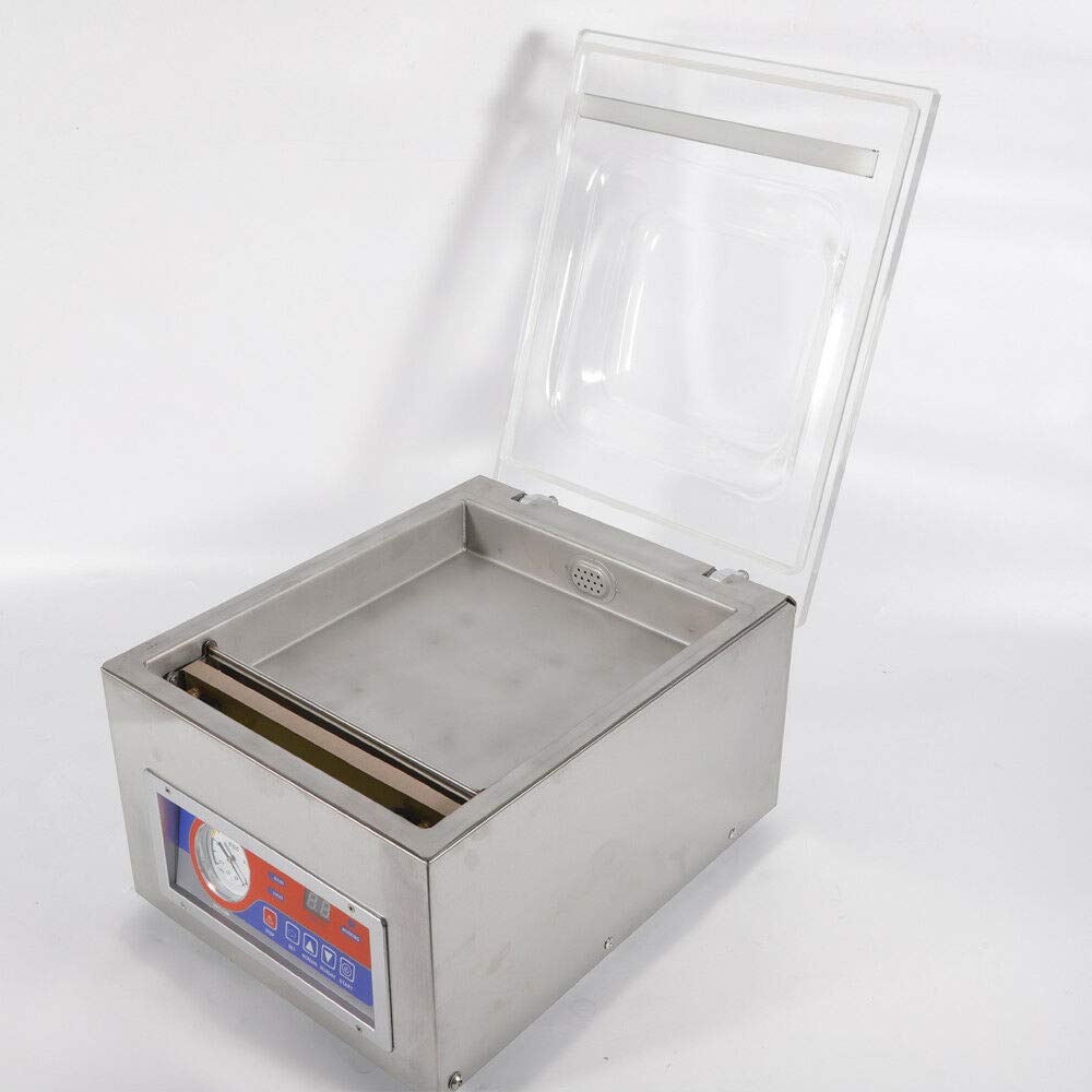 22" Vacuum Sealer Machine, 110V Automatic Commercial Kitchen Food Chamber Desktop Digital Seal Vacuum Packaging Machine Sealer