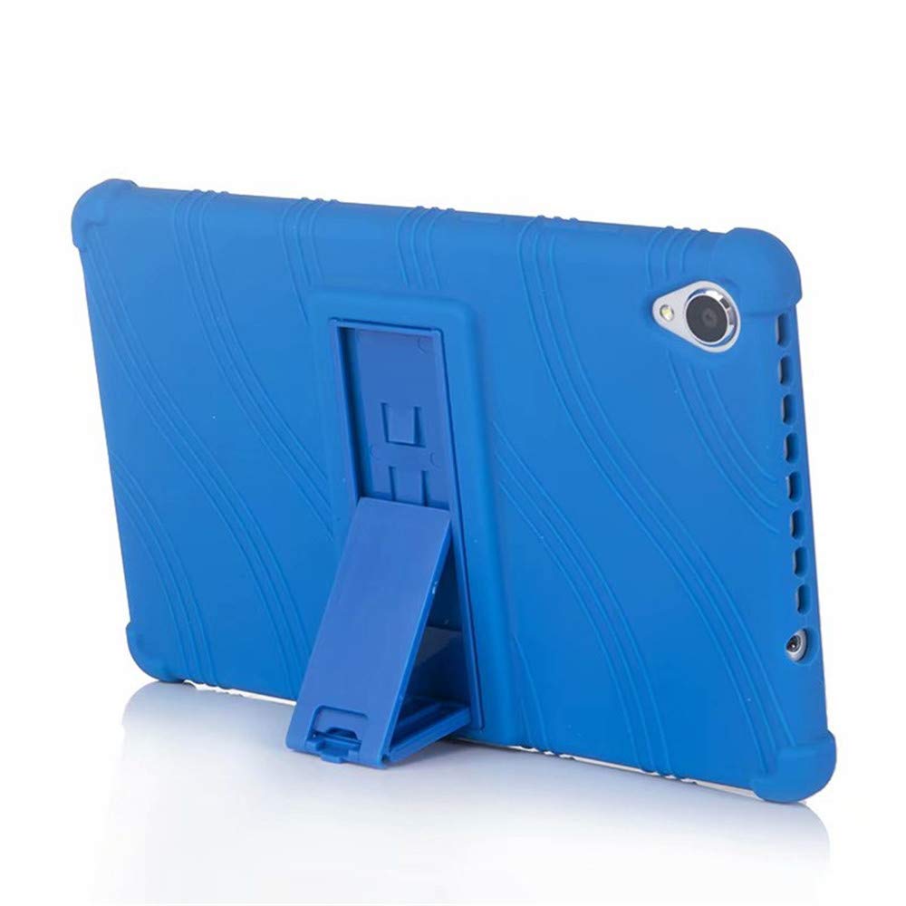 HminSen Case for Lenovo Tab M8 3rd Gen, Soft Silicone Stand Cover for 8.0 Inch Tablet, Black