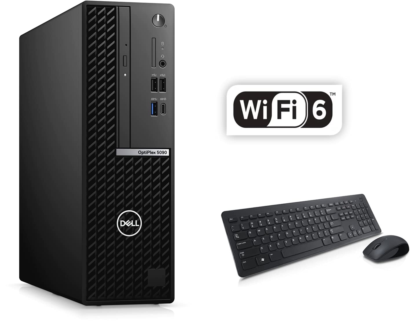 DELL OptiPlex 5090 Small Form Factor Business Desktop, Intel Core i7-10700 8 Cores Processor up to 4.8GHz, 32GB RAM, 1TB PCIe SSD + 2TB HDD, DVD, Wireless-AC, Windows 10 Pro, Black