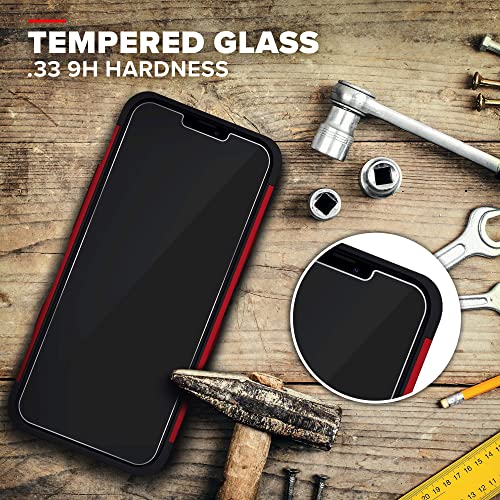 ZIZO Bolt Series for iPhone 12 / iPhone 12 Pro Case with Screen Protector Kickstand Holster Lanyard - Red & Black