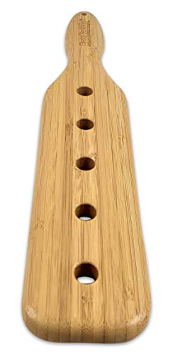 BamPaddle Bamboo Paddle - 1/2" Thick Wooden Rug Paddle with Airflow Holes, Light Weight and Super Durable with Attitude. Beautiful Smooth Finish & Chamfered Holes