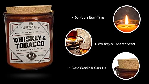 Patriot candles scents and Spirits Whiskey and Tobacco 15oz