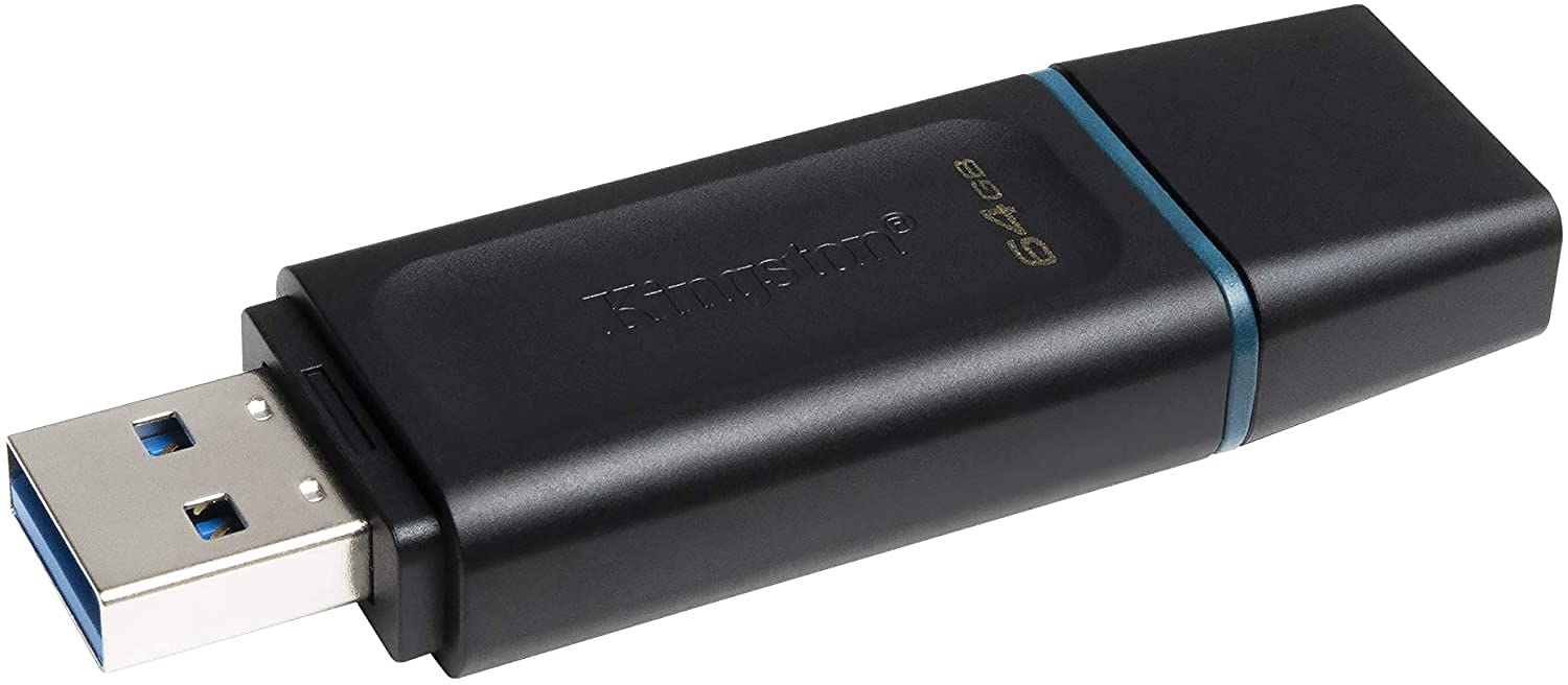 Kingston DataTraveler Exodia 64GB USB 3.2 (Bulk 5 Pack) Flash Drives for Computer or Laptop (DTX/64GB) Bundle with 2 Everything But Stromboli Lanyards