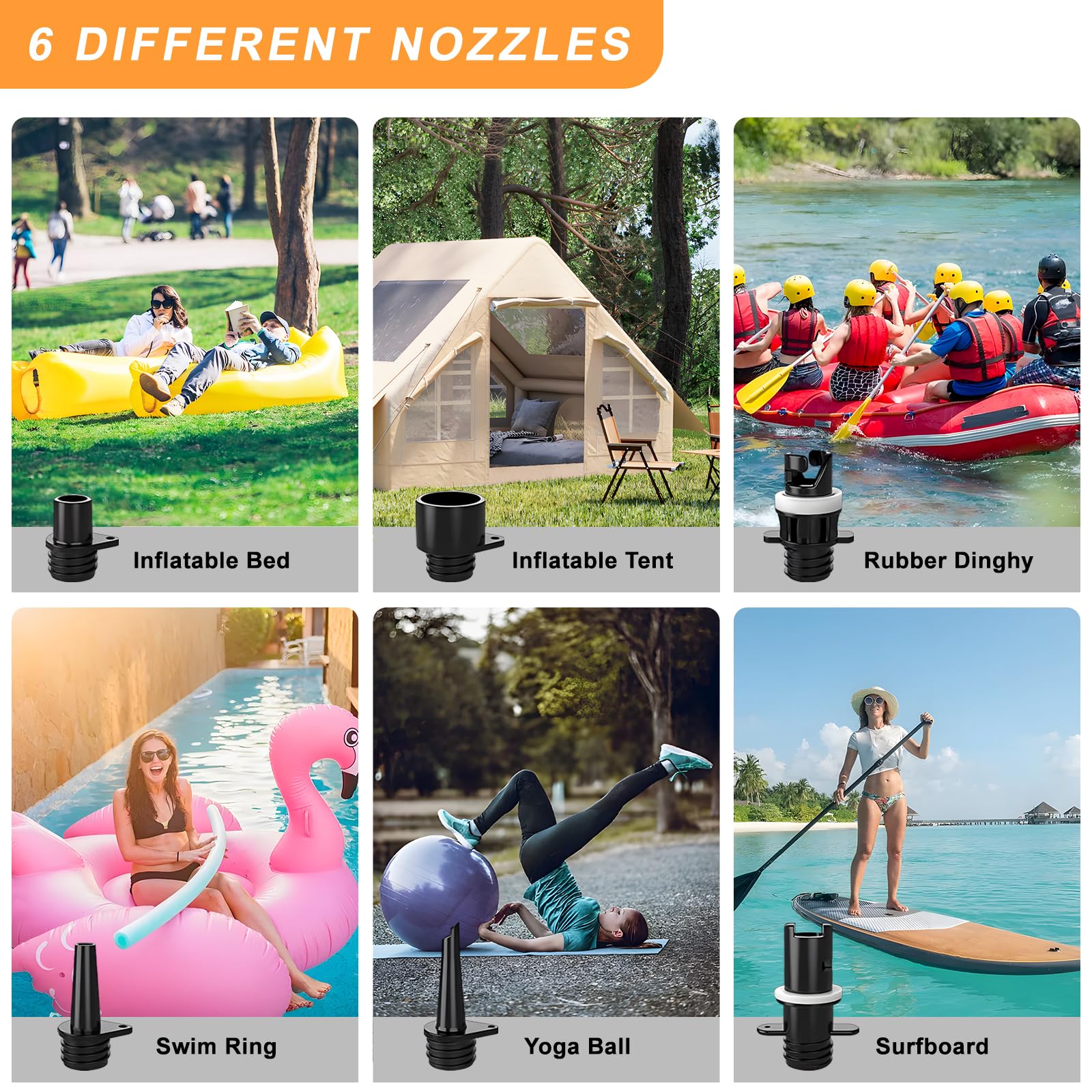 20PSI Electric SUP Paddle Board Pump, High-Pressure Auto-Off Air Pump for Inflatables, Deflation,12V DC Car Connector Air Compressor for Inflatable Stand Up Paddle Boards, Boats, Kayaks（ Blue）
