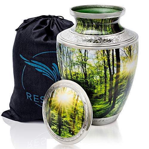 Peaceful Forest Urns for Ashes Adult Male. Cremation urns for Human Ashes Adult Female. Decorative urn for Human Ashes by Restaall