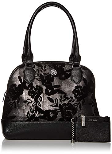 Anne Klein Triple Dome Satchel, Black Multi