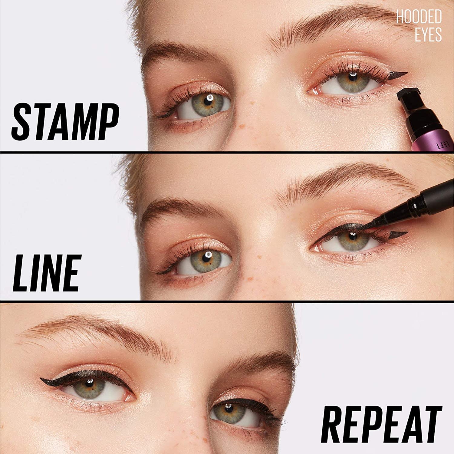 Kaja Winged Eyeliner Set - Wink Stamp Original | with Avocado Extract, Double-ended Wing, Smudge-Proof, Waterproof, Eye Irritation Tested