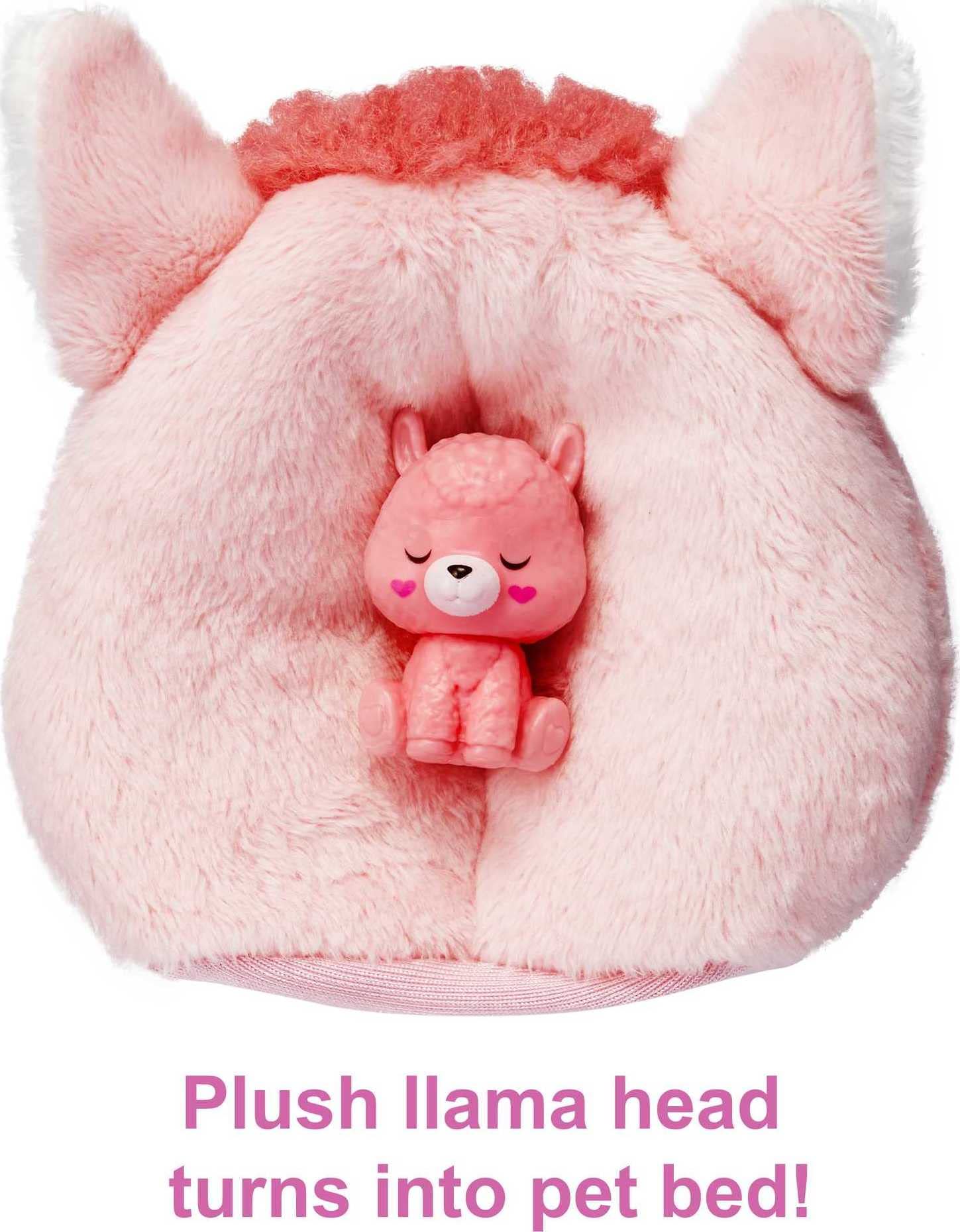 Barbie Cutie Reveal Doll, Fantasy Series Llama Plush Costume, 10 Surprises Including Mini Pet & Color Change