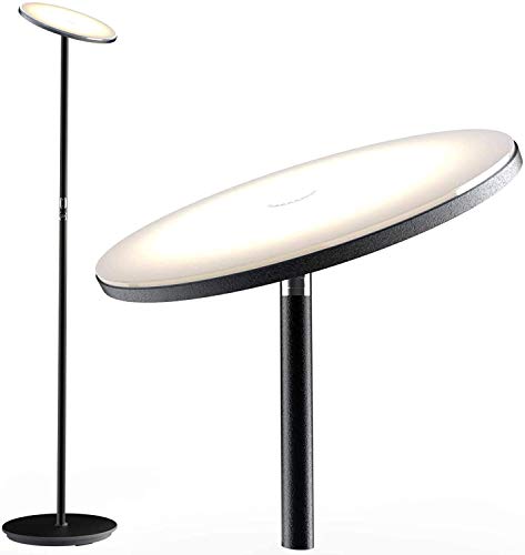 Floor Lamp, Nekteck Led Floor Lamps for Living Rooms, Bedrooms and Office, Torchiere Standing Pole Lamp with Modern Design and Touch Control, Tall room lamps with 30w/2000LM, 3000K Warm White