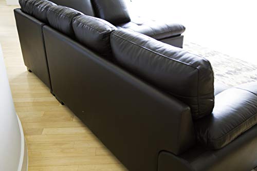 Abbyson Living Leather Sectional, Brown