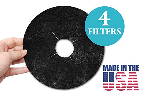 FRESH HEADQUARTERS Activated Carbon Filter Replacements Compatible with Good Pet Stuff Hidden Cat Litter Planter β Active Charcoal Filters Eliminate up to 99% of Cat Box Smells (4 Pack)