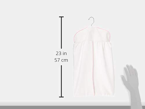 Baby Doll Bedding Drake Linen Look Diaper Stacker, Pink