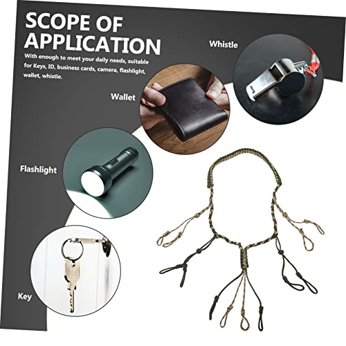 Abaodam 5pcs Collar Cellphone case Holder Whistles Wrist Braided Strap Whistle Hanging Rope Cell Phone Stand Holder Phone Holder Stand Wrist Key Holder Hanging Rope for Hiking Pala