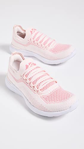 APL: Athletic Propulsion Labs Women's Techloom Breeze Sneakers, Cream/Fire Coral/White, 7 Medium US