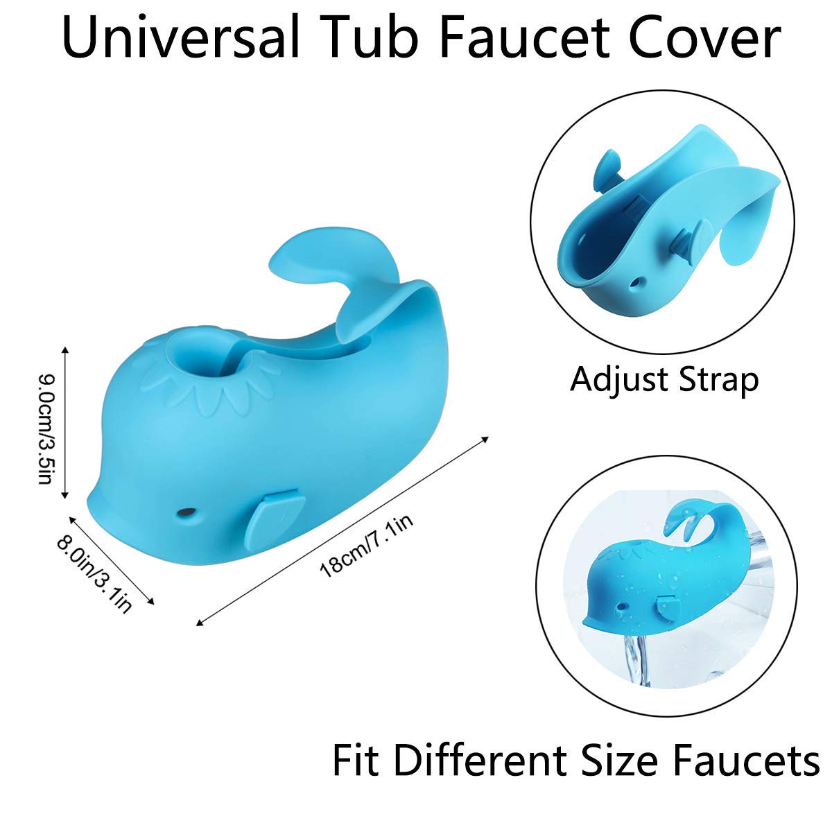 Bath Spout Safety Cover - Blue Whale