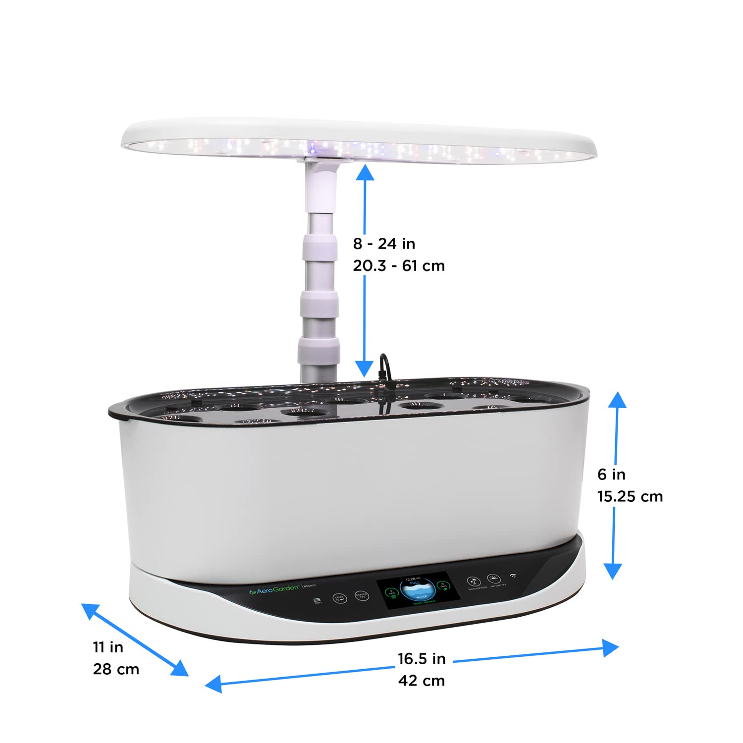AeroGarden Bounty Indoor Hydroponic Herb Garden, White