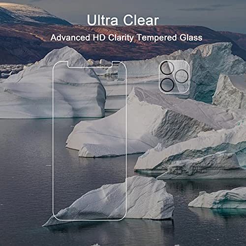 Ailun 2 Pack Screen Protector for iPhone 12 Pro Max[6.7 inch] + 2 Pack Camera Lens Protector, Case Friendly Tempered Glass Film,[9H Hardness] - HD [4 Pack]