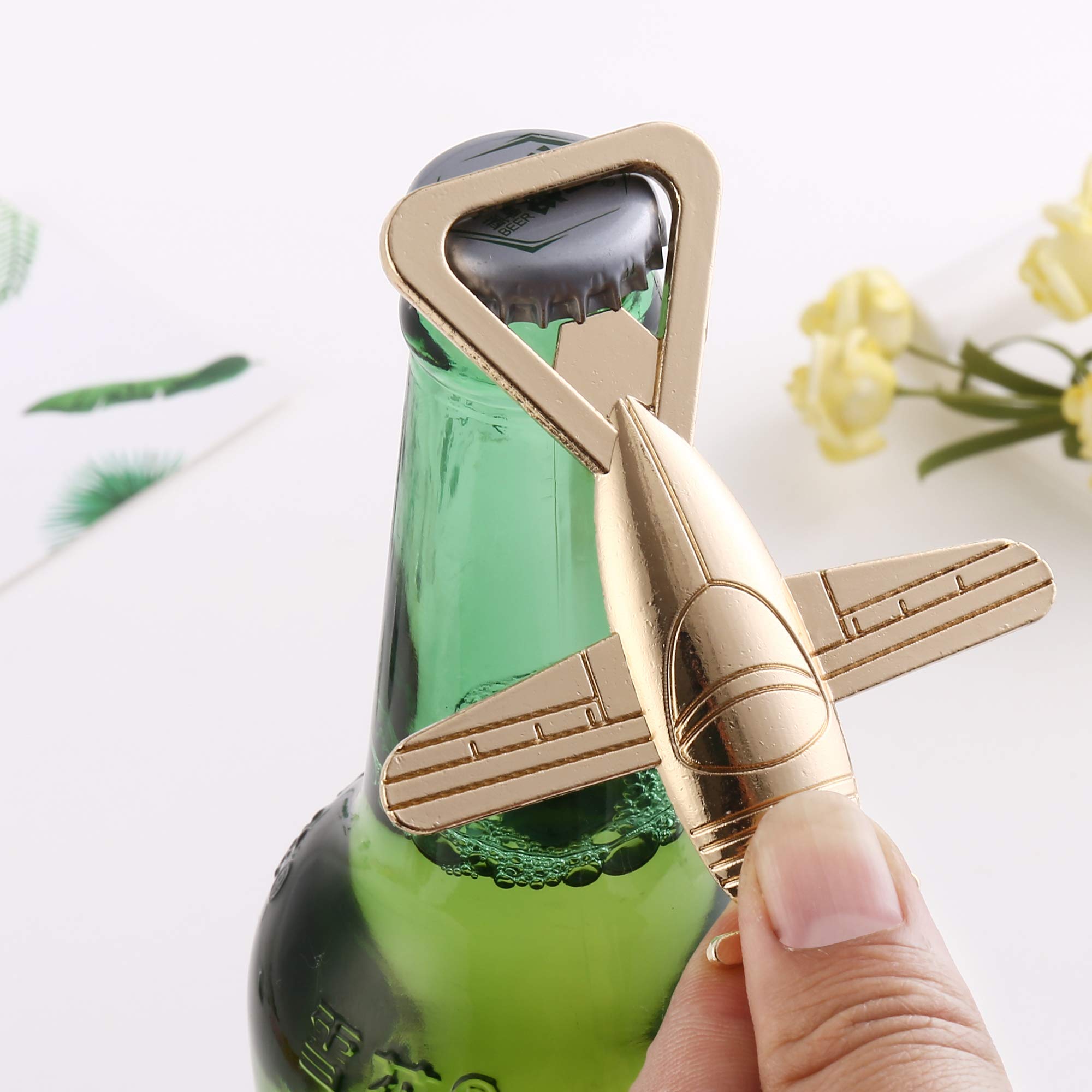 3-Piece Antique, Jet, and Passenger Airplane Bottle Opener Set for Aviation Enthusiasts Gifts for Pilot Airplane Decor Gift for Veteran Beer Bottle Openers in Gift Box