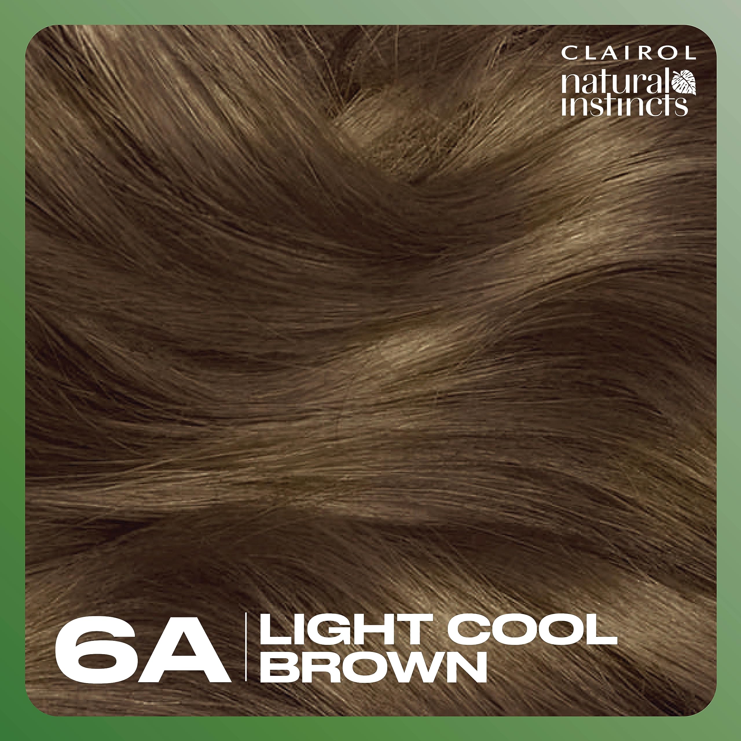 Clairol Natural Instincts Demi-Permanent Hair Dye, 6A Light Cool Brown Hair Color, Pack of 1