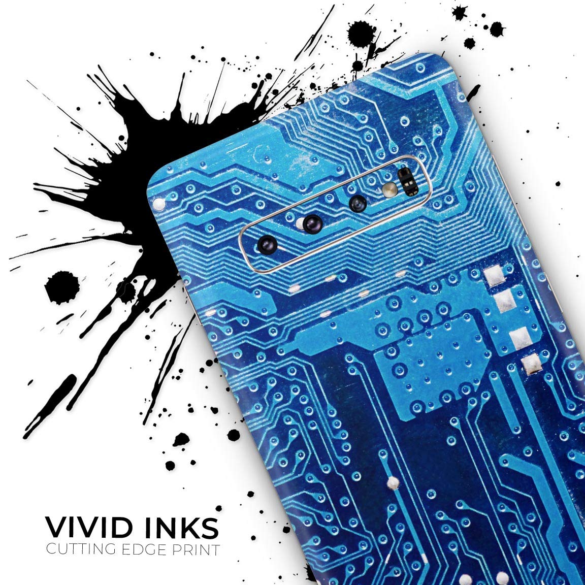 DesignSkinz Blue Circuit Board V1 Protective Vinyl Decal Wrap Skin Cover Compatible with The Samsung Galaxy S20 (Screen Trim & Back Glass Skin)