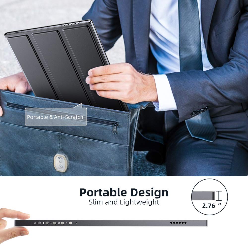 EVICIV Portable Monitor Touchscreen, 12.3β Touchscreen Display 1920x1280, 1200:1, 100% sRGB, 300 Nits Brightness Ultrawide IPS Portable Computer Monitor for Laptop/Gaming/Raspb Pi/Phone
