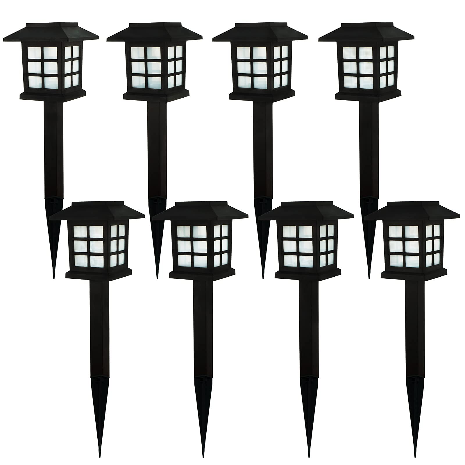 Anordsem 8 Pack Solar Lights Outdoor Pathway, Pathway Lights Solar Powered, Waterproof Pathway Solar Lights, Upgrade Solar Landscape Lighting for Walkway, Garden, Park, Sidewalk (Warm White)