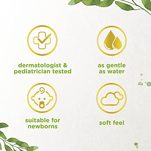 Baby Dove Baby Wipes for Sensitive Skin with 100% Plant-Based Fibers Hypoallergenic 63 Wipes 12 Pack