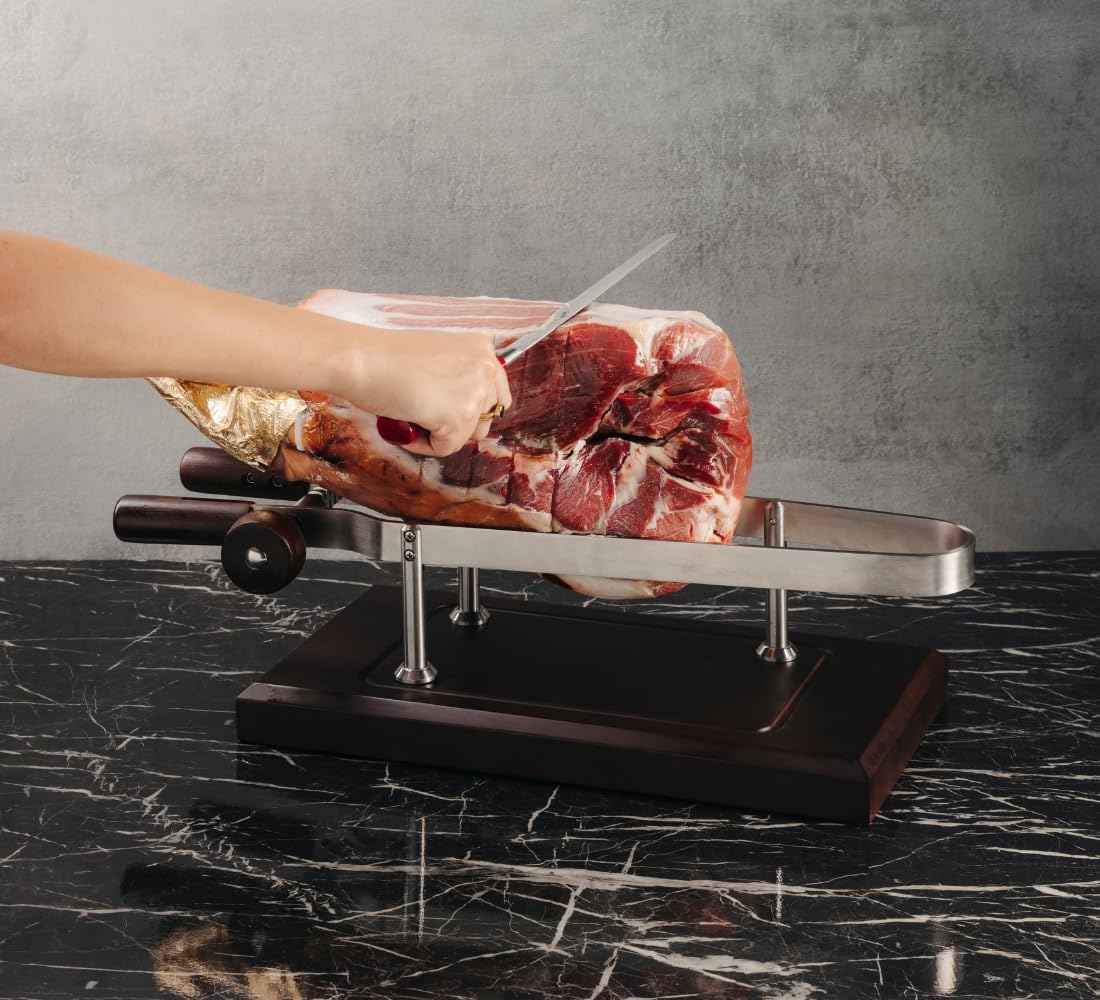 Berkel Elegance 10-inch Prosciutto Knife, Red/Premium Quality/Kitchen Knife/Elegant Cutlery for Home/Stainless Steel Blade/Made in Italy