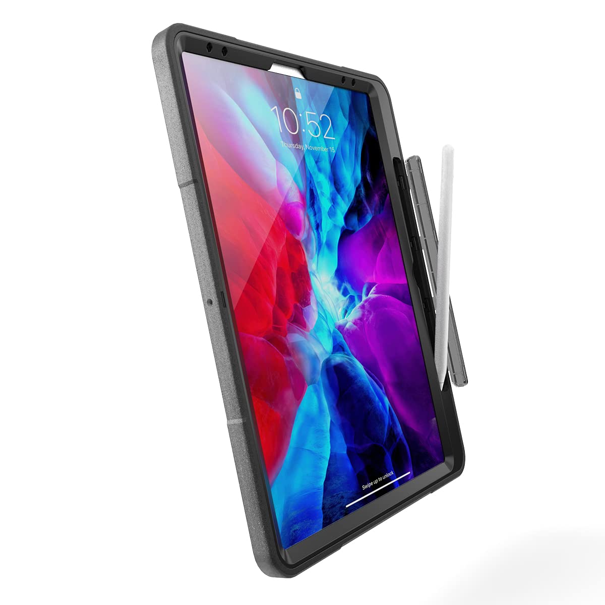New Trent iPad Pro 12.9 6th Generation case, iPad Pro case for 5th Gen 2021, Metal Kickstand, Rotational Hand Strap, Apple Pencil Holder, Screen Protector