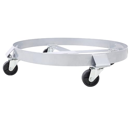 2Pcs 55 Gallon Drum Dolly, Hand Truck with 4 Swivel Caster Wheels, Cross Strap, Heavy Duty Steel Frame, Hand Truck for Factory, Workshop, Warehouse