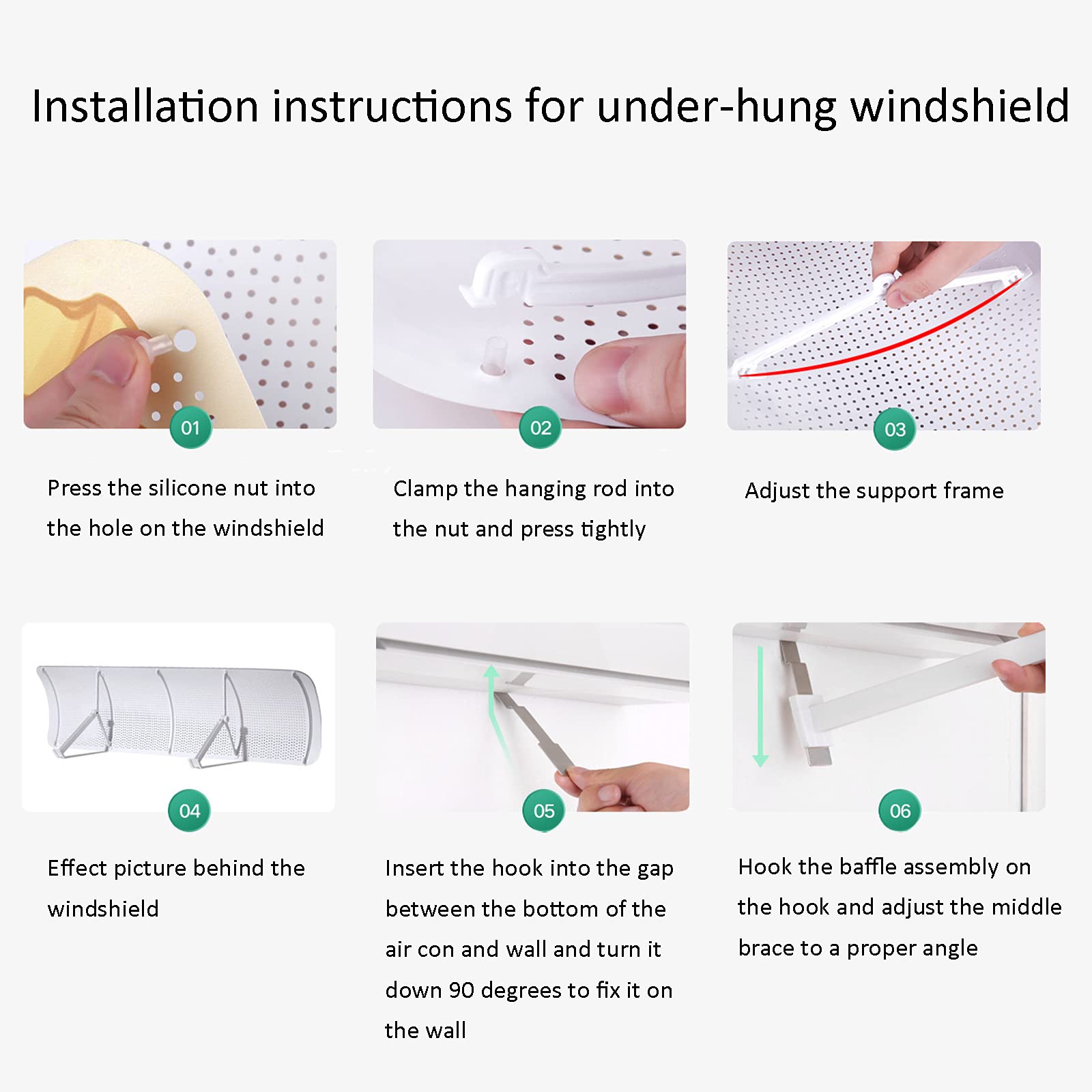 Adjustable Air Conditioner Deflector Vent Deflector, Anti Direct Blowing Baffles Air Conditioning Cover Retractable Air Outlet Wind Shield for Home (Front Hanging-Air Balloon, 35.4x10.6 Inch)