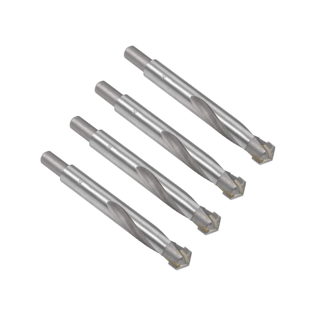 uxcell Cemented Carbide Twist Drill Bits 14mm Metal Drill Cutter for Stainless Steel Copper Aluminum Zinc Alloy Iron 4 Pcs