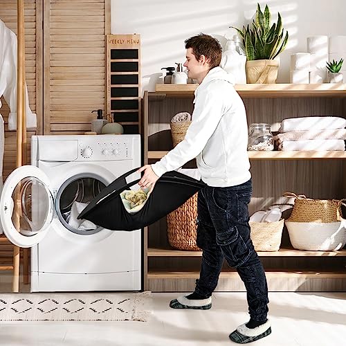 Bloss Pop-up Laundry Basket, Foldable Laundry Hamper, Laundry Bag for Easy Storage and Movement of Washing Machine Clothes(Black)