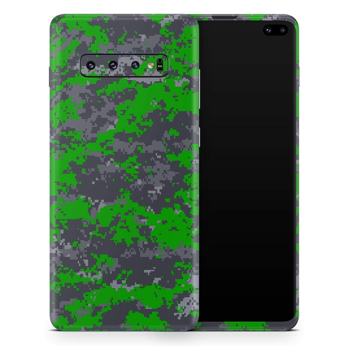 DesignSkinz Dark Green and Gray Digital Camouflage Protective Vinyl Decal Wrap Skin Cover Compatible with The Samsung Galaxy S20 (Screen Trim & Back Glass Skin)