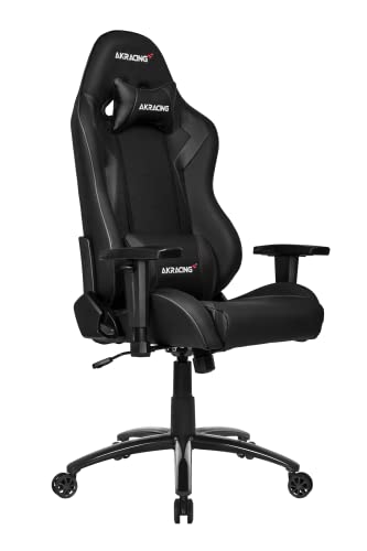 AKRacing Core Series SX Gaming Chair with High Backrest, Recliner, Swivel, Tilt, Rocker and Seat Height Adjustment Mechanisms with 5/10 Warranty - Black