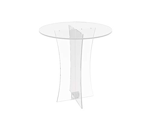 FixtureDisplays® Clear Plexiglass Lucite Acrylic Round Dining/Tradeshow Table, 28" Diameter x 31" Height 10033-1