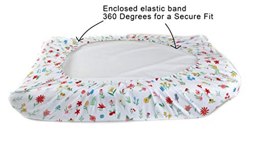 Changing Pad Cover Floral Organic Cotton for Girls (Changing Pad)