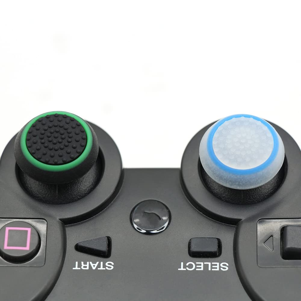 16PCS Non-Slip Silicone Analog Joystick Controller Thumb Stick Grip Joystick Cover Caps Cases Skin Analog for PS3 PS4 Xbox ONE Games Joysticks Accessories Replacement Parts
