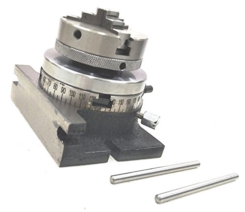 3"/ 80 MM SMALL MILLING ROTARY TABLE WITH 65 MM 3 JAW CHUCK & BACK PLATE + FIXING TNUTS BOLTS (WITH 65 MM 3 JAW SELF CENTERING)