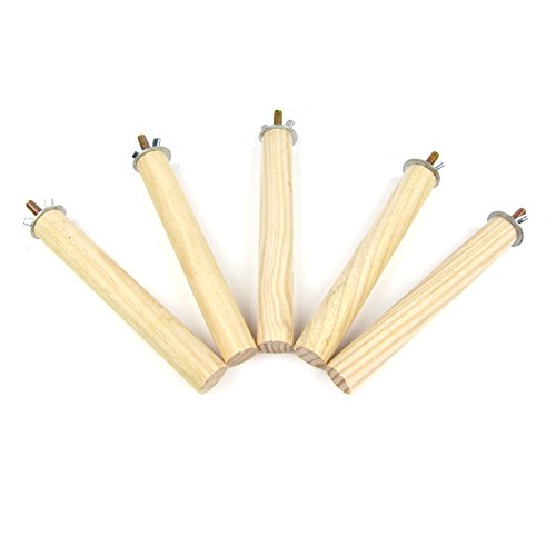 Alfie Pet - Joseph Natural Wood Perch 5-Piece Set for Birds - Size: Medium