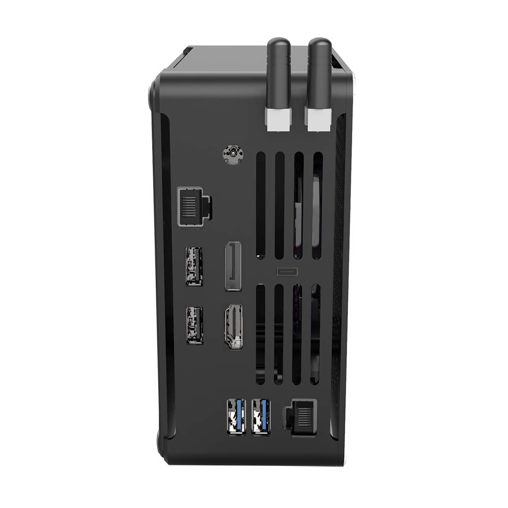HUNSN 4K Mini PC, HTPC, NUC, Small Server, Support Proxmox, Vmware, ESXI, KODI, Intel I9 10880H 10885H, BY02, DP, HDMI, Type-C, 2 x LAN, Barebone, NO RAM, NO Storage, NO System