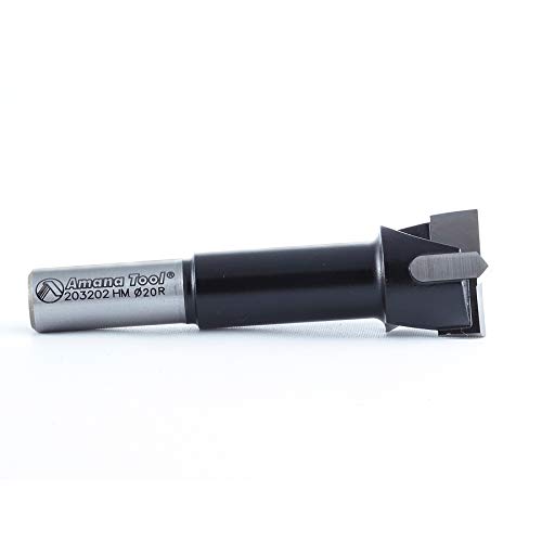 Amana Tool 203202 Carbide Tipped Hinge Boring Drill Bit 20mm Dia x 70mm Long x 10mm Shank Right Hand