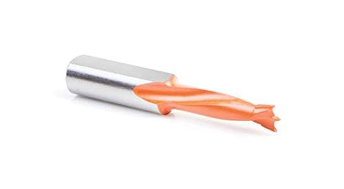 Amana Tool 301008 Carbide Tipped Brad Point Boring Bit Dowel Drill Bits 8mm Dia x 57mm Long x 10mm Left Hand