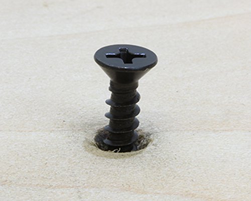 Bolt Dropper 8 x 3/4'' Black Oxide Coated Stainless Flat Head Phillips Wood Screw (100 Pack), 18-8 (304) Stainless Steel Screws Corrosion Resistant Flat Head by Bolt Dropper