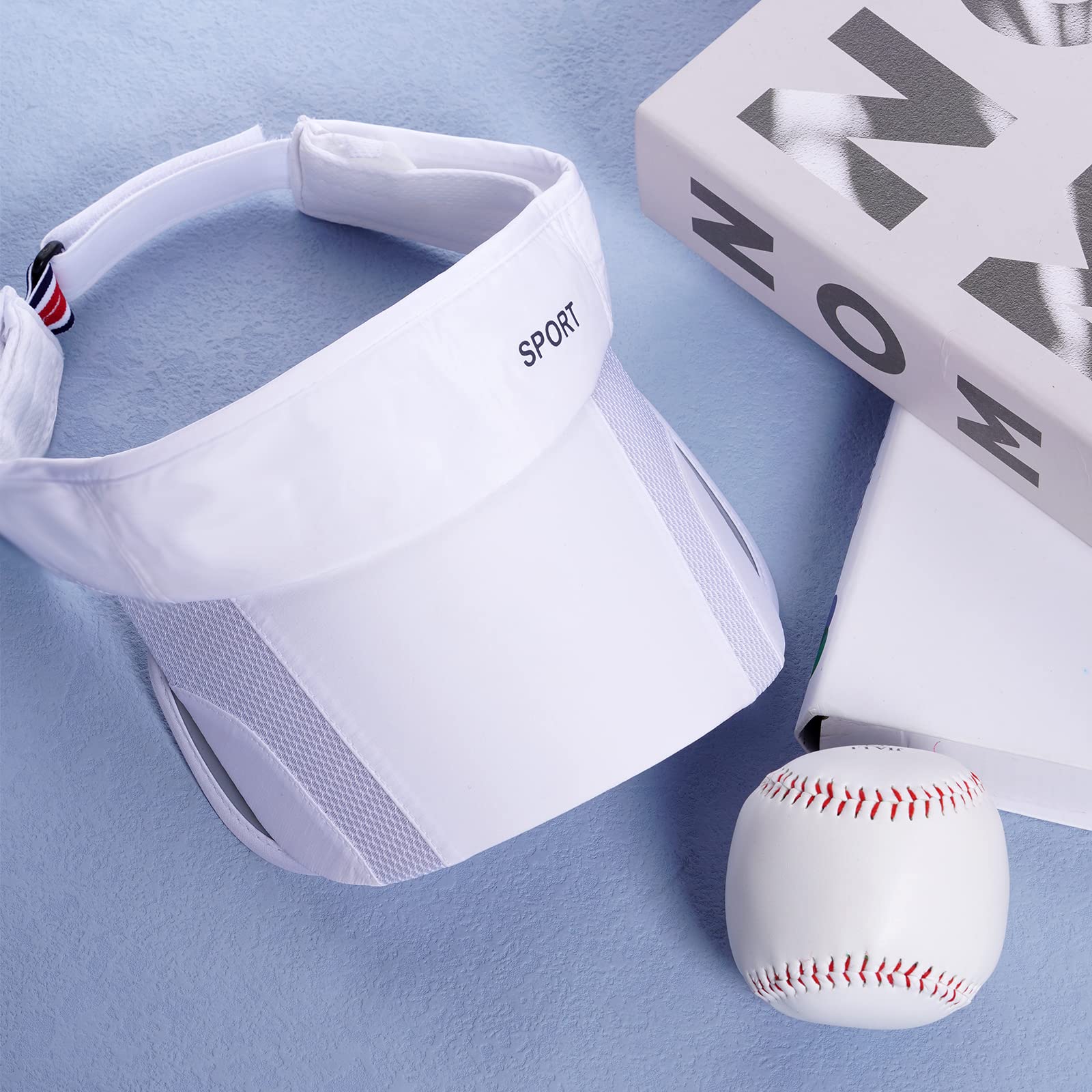 2 Pack Summer Sun Visor Hat, Adjustable Women Golf UV Protection Cap with Retractable Brim Sport Tennis Hat Visors Multicolor