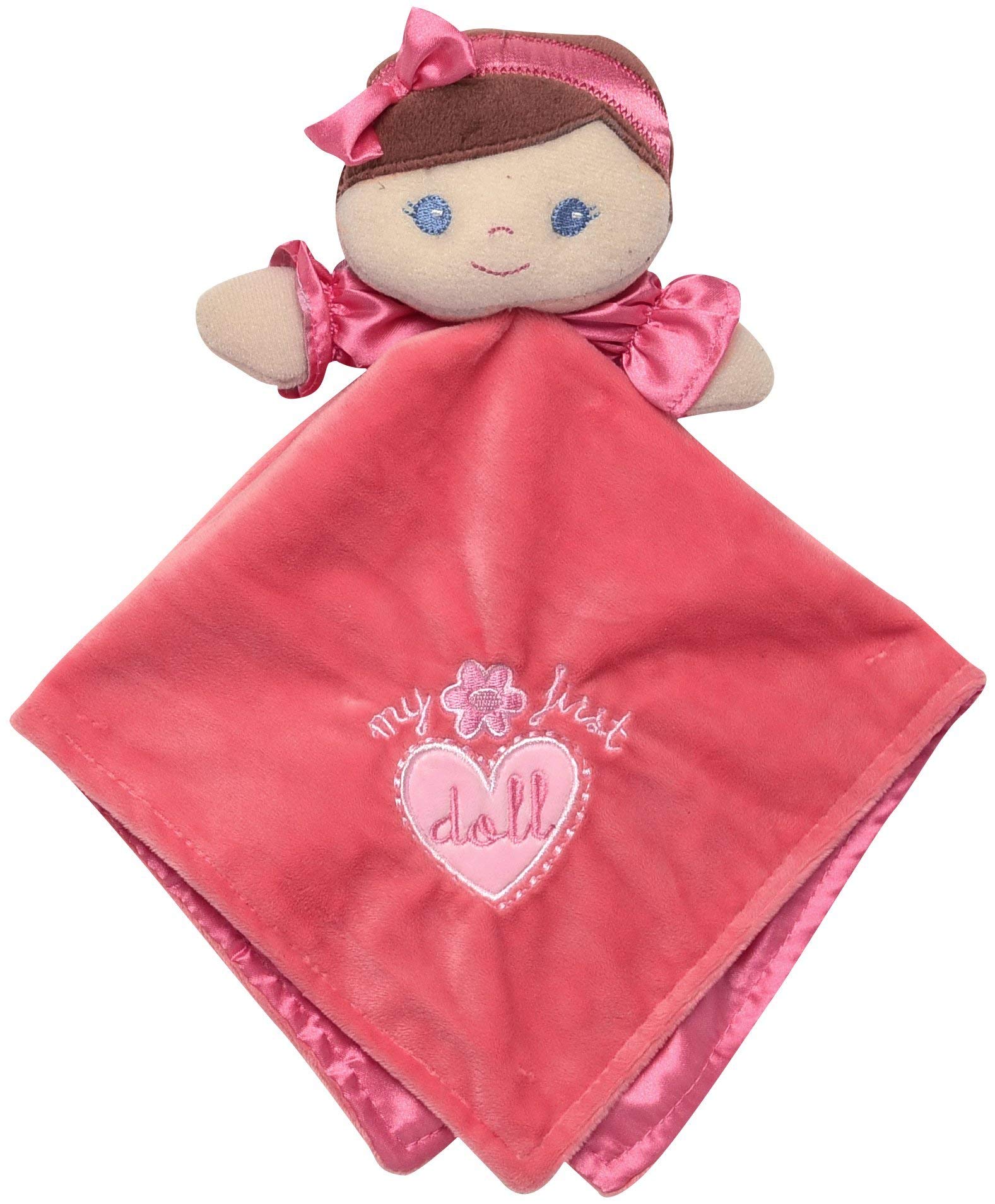 Baby Starters 2-Piece Snuggle Buddy Toy Rattle and Plush Baby Blanket Gift Set for Newborns and New Moms (Pink Dollie, 30"x36")