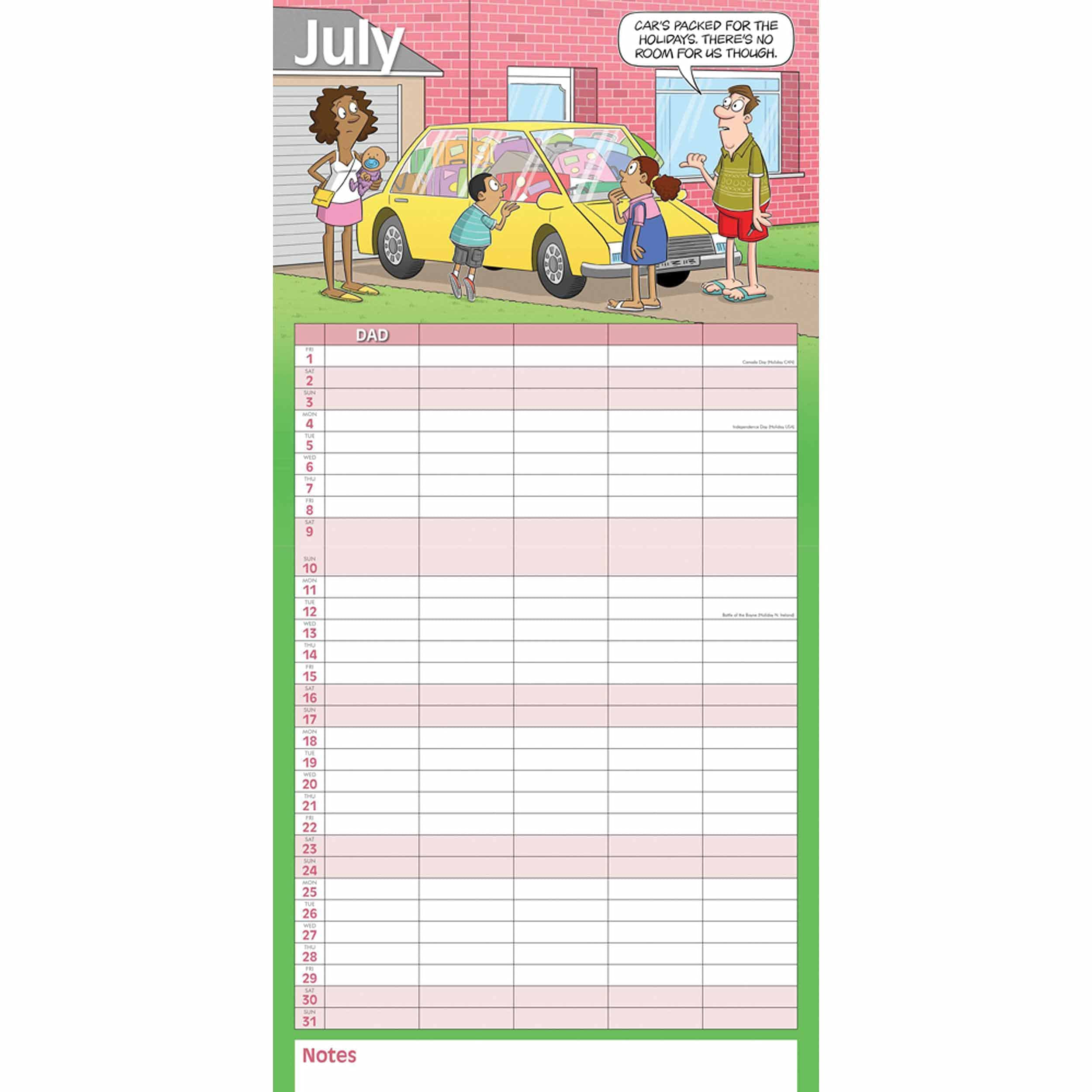 2022 Awesome Dads Family Planner - Square Wall Calendar By Carousel Calendars