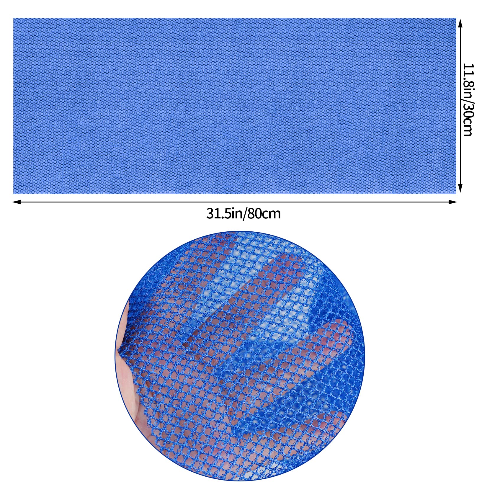 3 Pcs African Exfoliating Net, Fengek 31.5 Inch African Long Body Net Sponges Skin Back Scrubber for Daily Shower Bathing Exfoliating (Multicolor A)