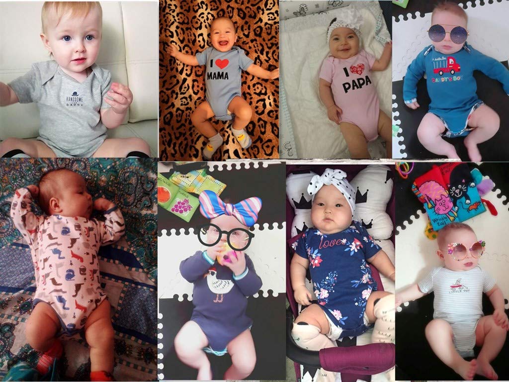 Kiddiezoom Baby Layette Set Baby Boys' 9-Piece Bodysuits Pants Set Toddler Girl Boy Unisex Baby Gift Sets