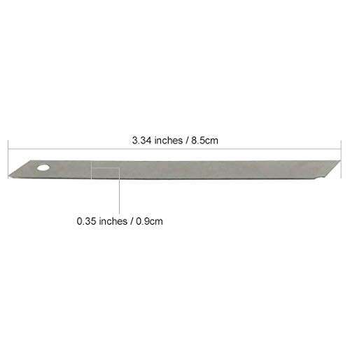 30 Pack 9mm Stainless Steel Snap-Off Blade Hobby Knife Blades Vinyl Wraps Cutter Blades (Silver 30Pcs)
